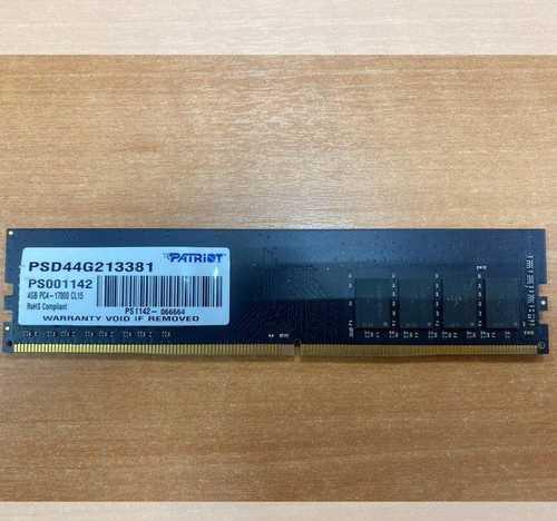 Patriot Signature PSD44G213381 DDR4 - 1x 4гб 2133м