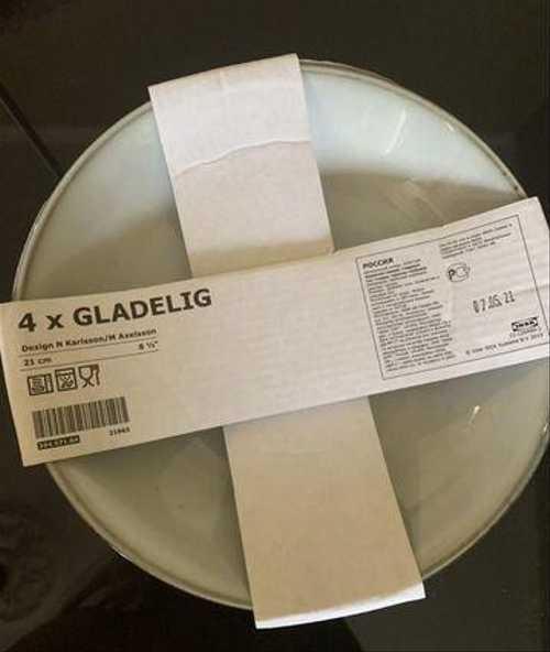 Новые тарелки IKEA gladelig 21 глубокие