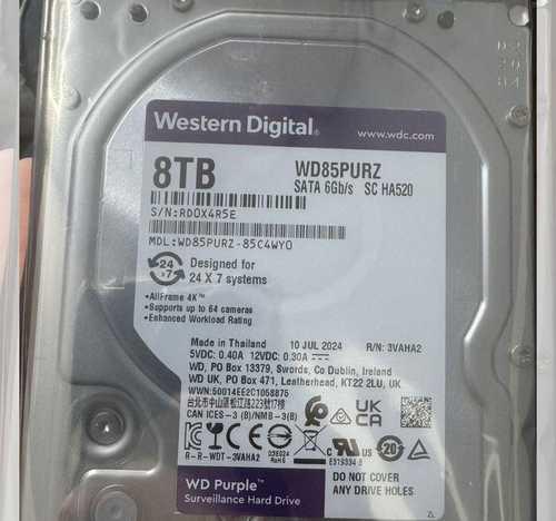 Жесткий диск wd85purz 8tb