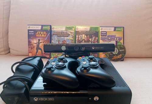 Xbox 360 + Kinect + 6 игр
