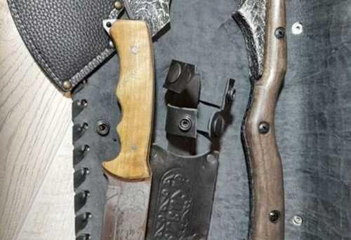 Подарочный набор нож и топор в кожаном чехле