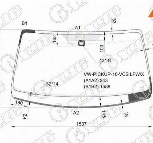 Стекло лобовое volkswagen amarok