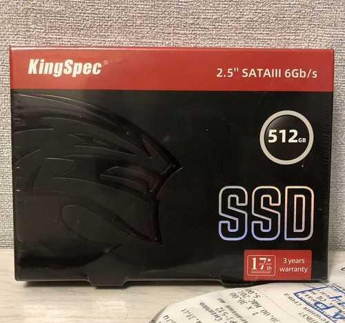 SSD диск Kingspec 512 гб SATA