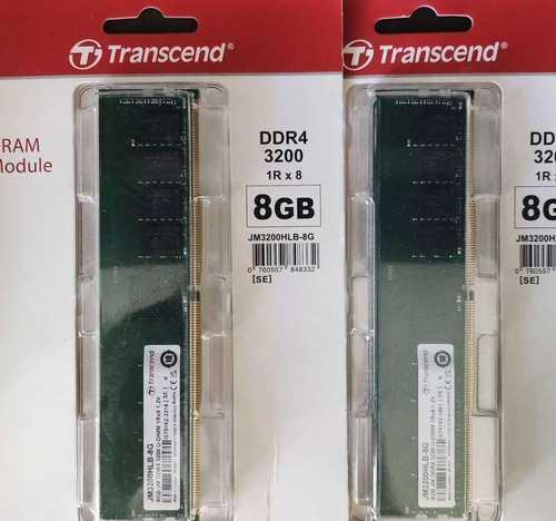 Оперативная память Transcend 8gb DDR4-3200 новая