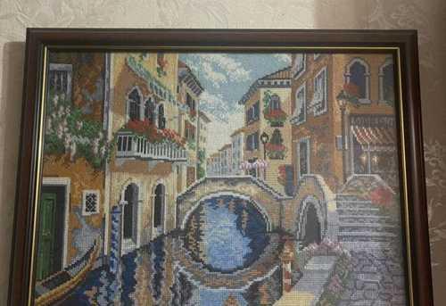 Картина вышитая крестом "Венеция" 31x40