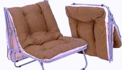Раскладушка-кресло с мягким матрасом
