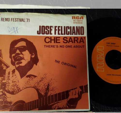 José Feliciano Che Sara' винил single