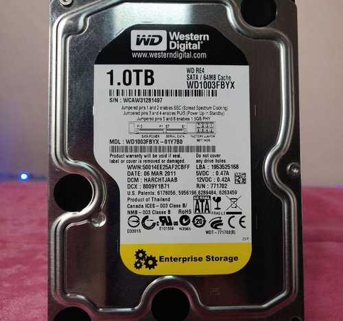 HDD 1Тб /3.5"/7200 об/мин/WD/WD1003fbyx