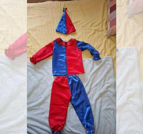 Арлекин Петрушка Шут карнавальный костюм