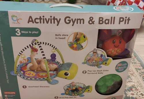 Развивающий коврик activity gym ball pit