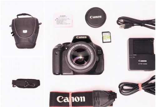 Фотоаппарат Canon 600d(пробег 26к) kit +сумка/SD32