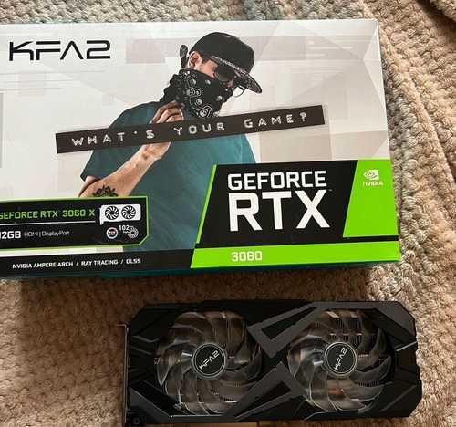 Видеокарта nvidia geforce rtx 3060x LHR 12 гб kfa2