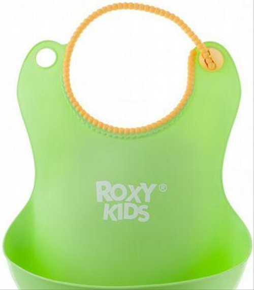 Нагрудник мягкий с кармашком Roxy Kids зелёный Sta