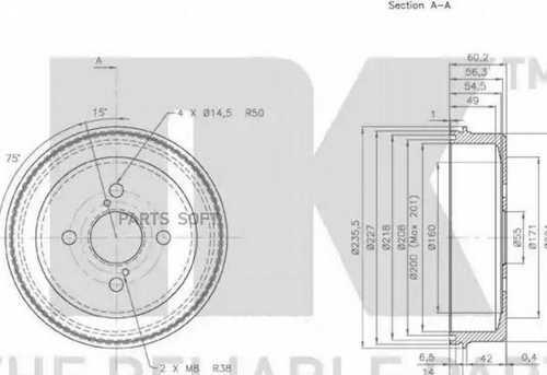 NK 254516 254516NK барабан тормозной\ Toyota Corol