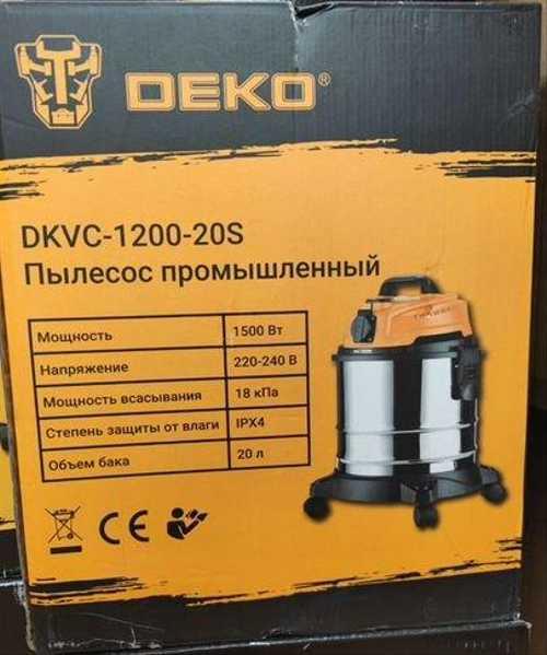 Строительный пылесос Deko dkvc-1200-20S новый