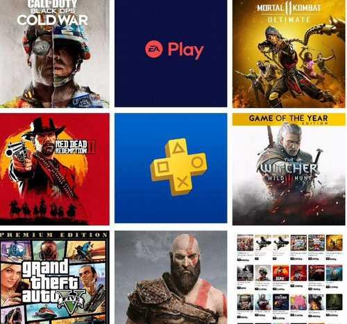 Подписка PS plus, EA play, Игры PS4-5