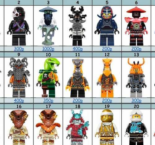 Lego Ninjago минифигурки оригинал