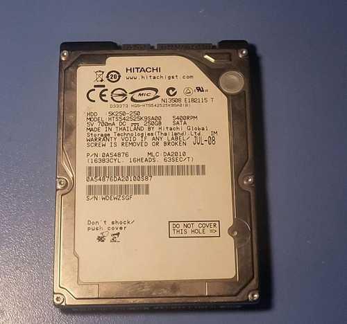 Hdd 250 gb hitachi