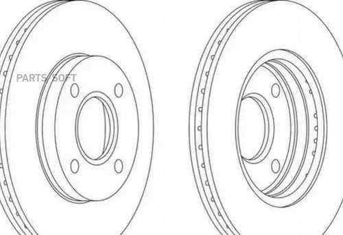 DDF1072 Диск тормозной ford focus 9805/fusion 1.4