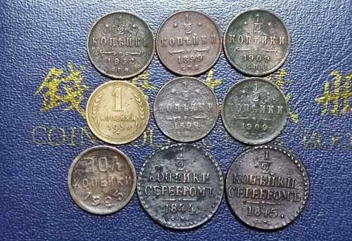 Монеты 1 копейка 1902-1933, 1800 годов