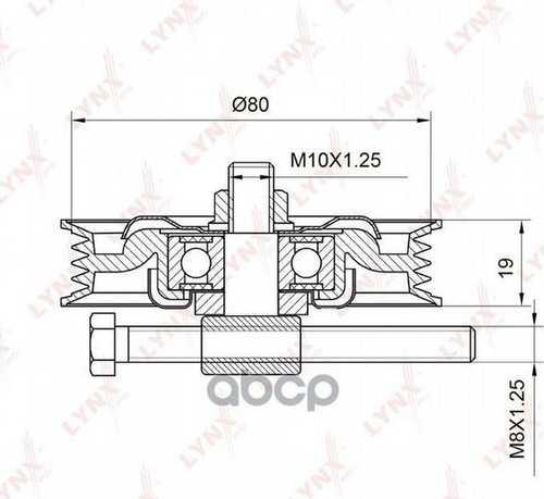 Ролик натяжной / приводной PB5021 lynxauto