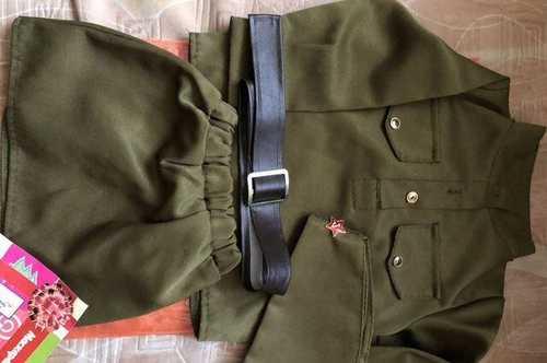 Детский военный костюм для девочки «солдатка»