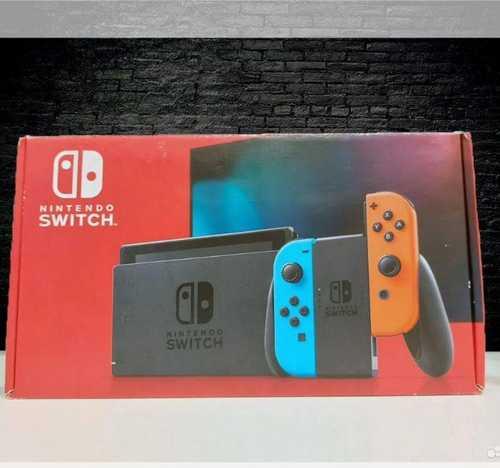 Nintendo Switch V2 Neon прошитая  128гб