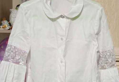 Рубашка школьная нарядная рост 130-140