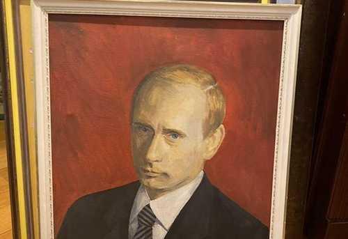Картина маслом на холсте В.В Путин 2000 год