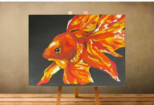 Интерьерная картина "Золотая рыбка"