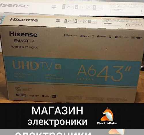 Телевизор Hisense 43A6K Новый Гарантия