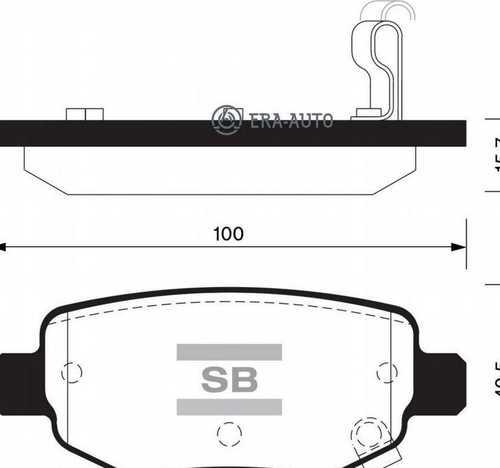 Sangsin brake SP2126R Колодки торм.зад