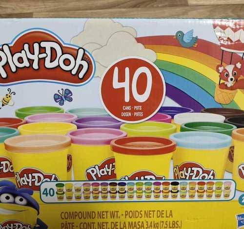 Пластилин play doh 40 цветов
