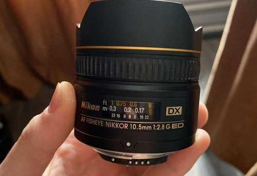 Объектив Nikon DX AF FishEye Nikkor 10.5mm 1:2.8G