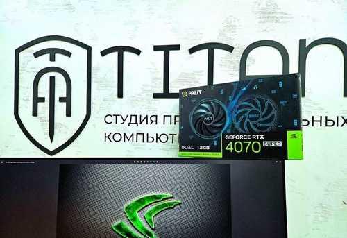 Видеокарта Palit GeForce RTX 4070 super новая