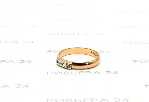 Золотое кольцо с бриллиантами 3 Бр-Кр57-0,036 585