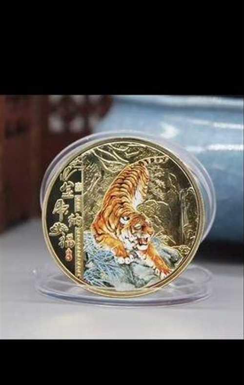 Монета знака зодиака тигр