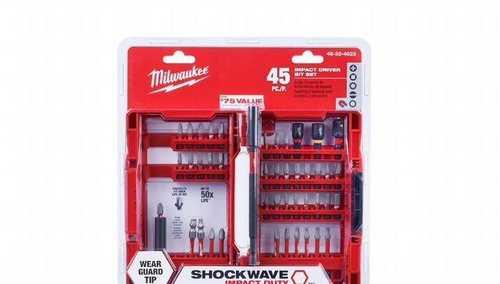 Milwaukee набор 45 бит Shockwave в кейсе