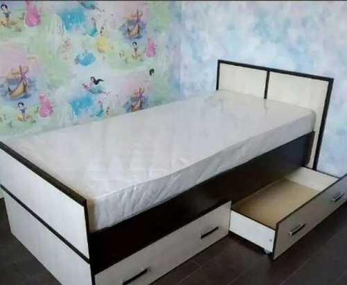 Кровать Сакура 0.9 м с матрасом