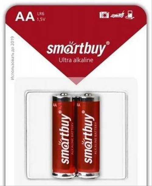 Батарейка AA SmartBuy LR06-2BL, 1.5В, (2/24/240)