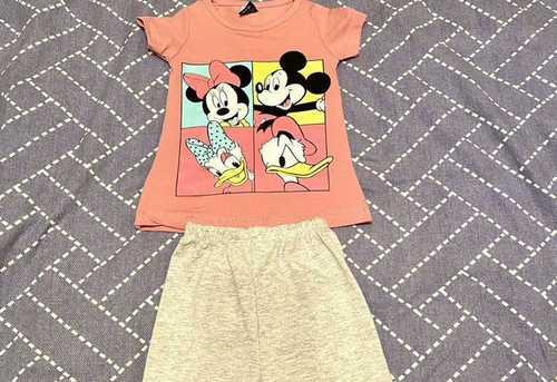 Новый летний костюм Disney для девочки р.80-86