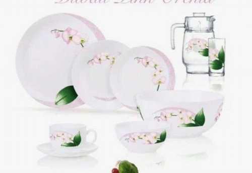 Набор столовой посуды Luminarc Pink Orhid 46 пр