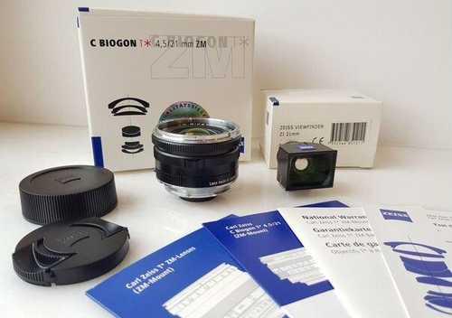 Zeiss Biogon 4,5/21 mm (Leica M) + видоискатель