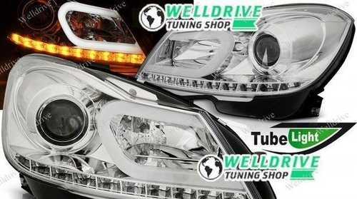 Фары Mercedes W204 11-14Tube галоген хром