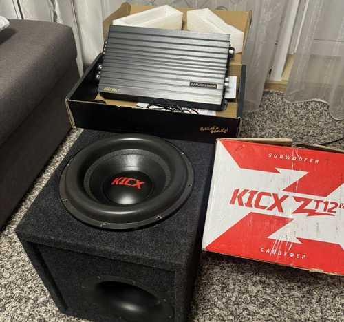 Сабвуфер Kicx ZT-12 и Audio nova AD2000.1