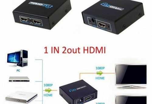 Разветвитель Hdmi1x2Hub 2 Portas 1080p 3d Ver 1.4