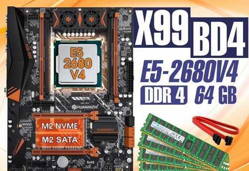 X99 BD4 + 2680v4 + 64 гб DDR4