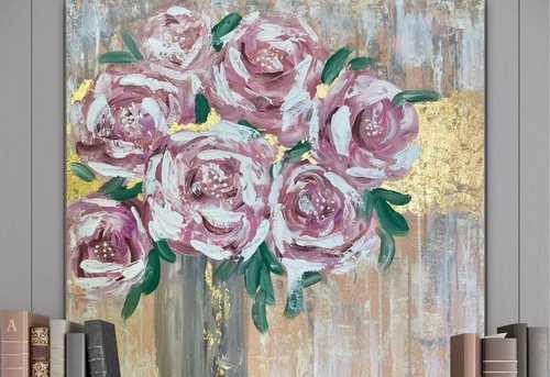 Картина с цветами "Винтажные розы"