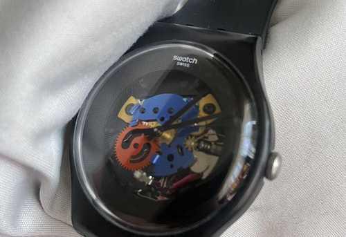 Часы скелетоны Swatch Black Lacquered SO29B107