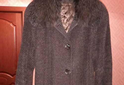 Пальто женское зимнее 50 52 с мехом
